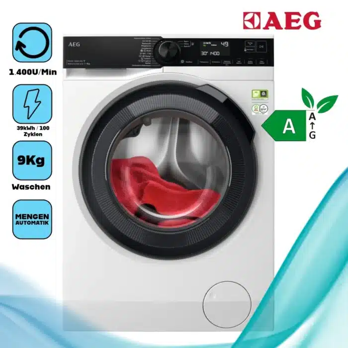 AEG Serie 9000 LR9W75490 Lavatrice Caricamento frontale 9 kg Wi-Fi 1400 ...